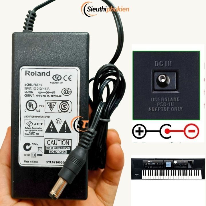 Dây nguồn cho đàn organ Roland 9v 2a - bảo hành 1 năm , adapter Roland ...