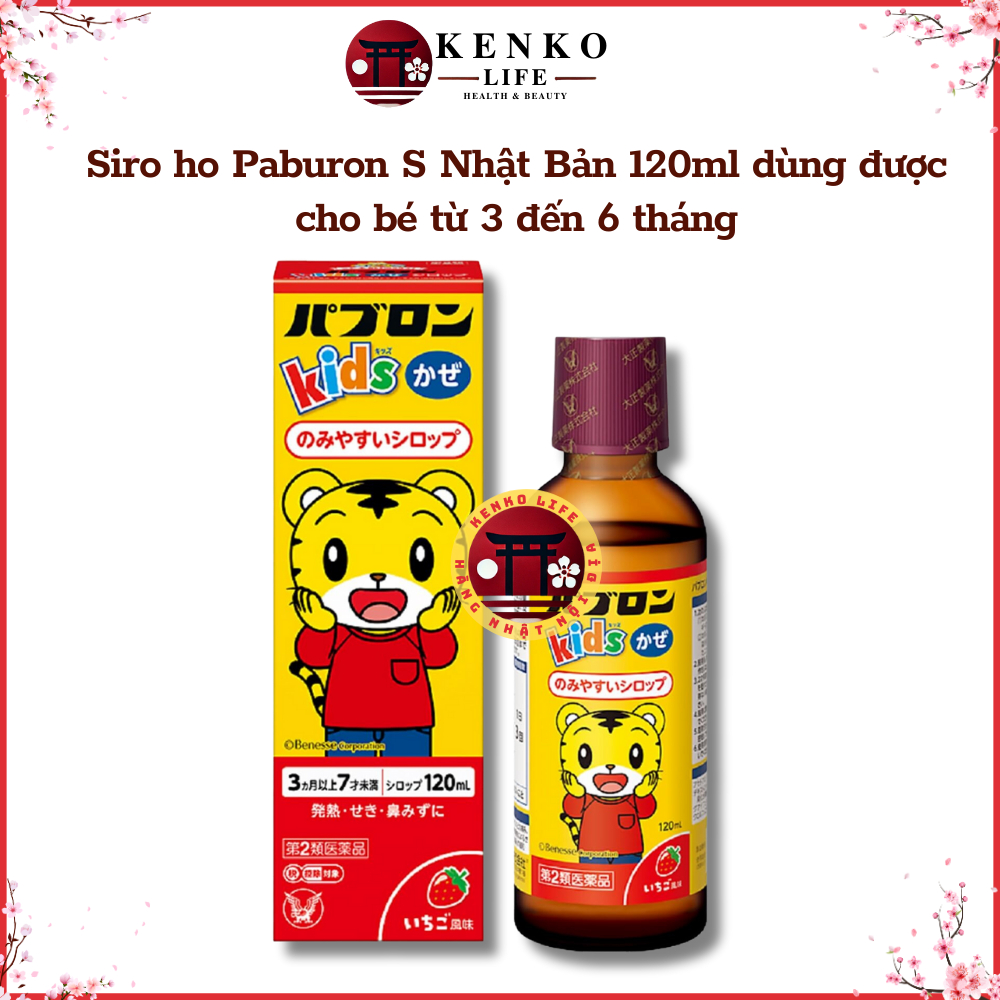 Siro ho Paburon S Nhật Bản 120ml dùng được cho bé từ 3 đến 6 tháng ...