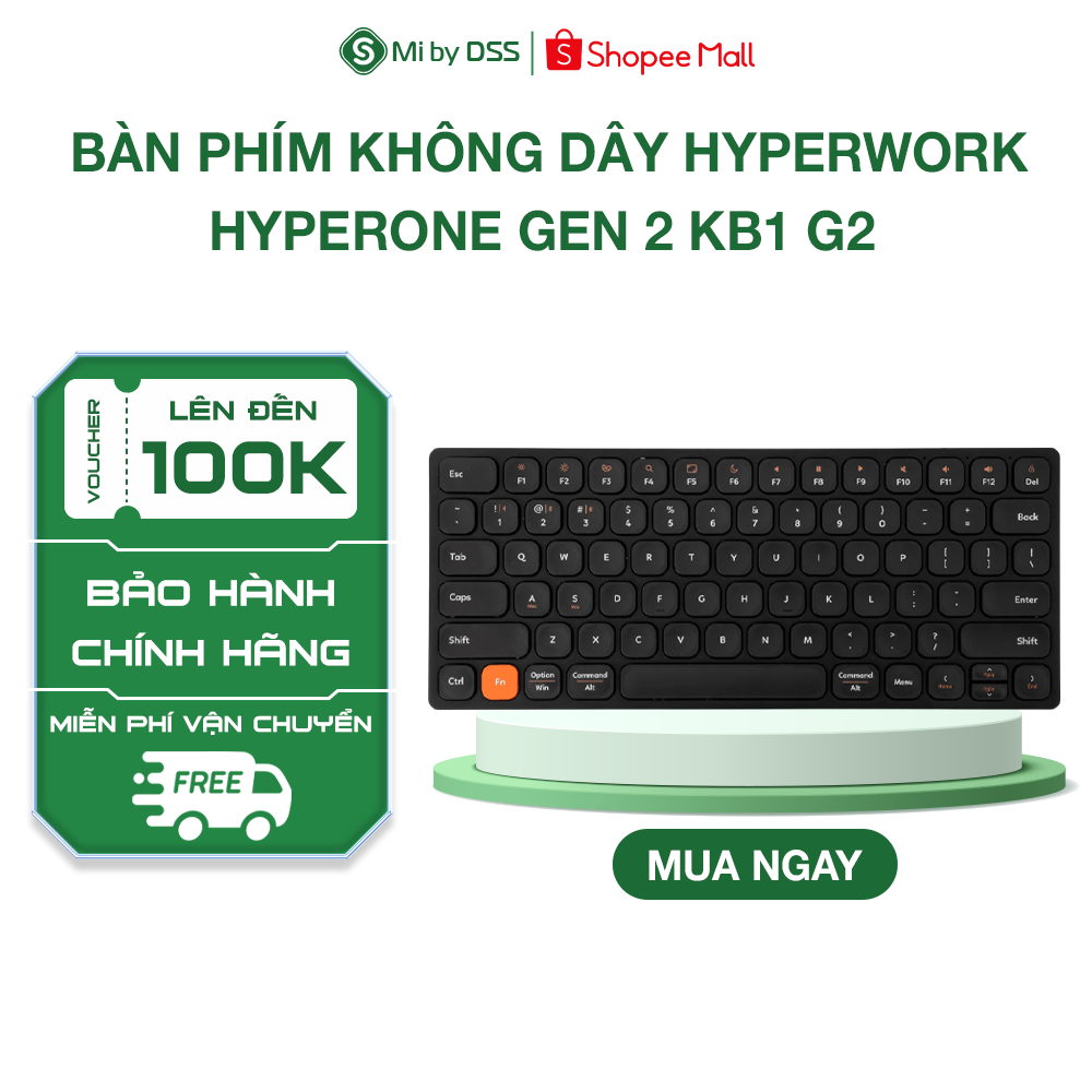 Bàn phím không dây HyperWork HyperOne Gen 2 KB1 G2 | Chính hãng Bảo ...