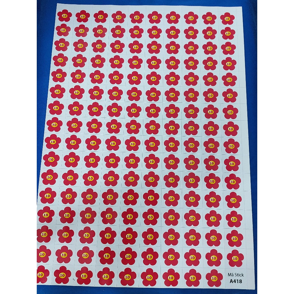 Sticker khen HOA ĐIỂM 10, tờ A4 - Mẫu A403 | Shopee Việt Nam