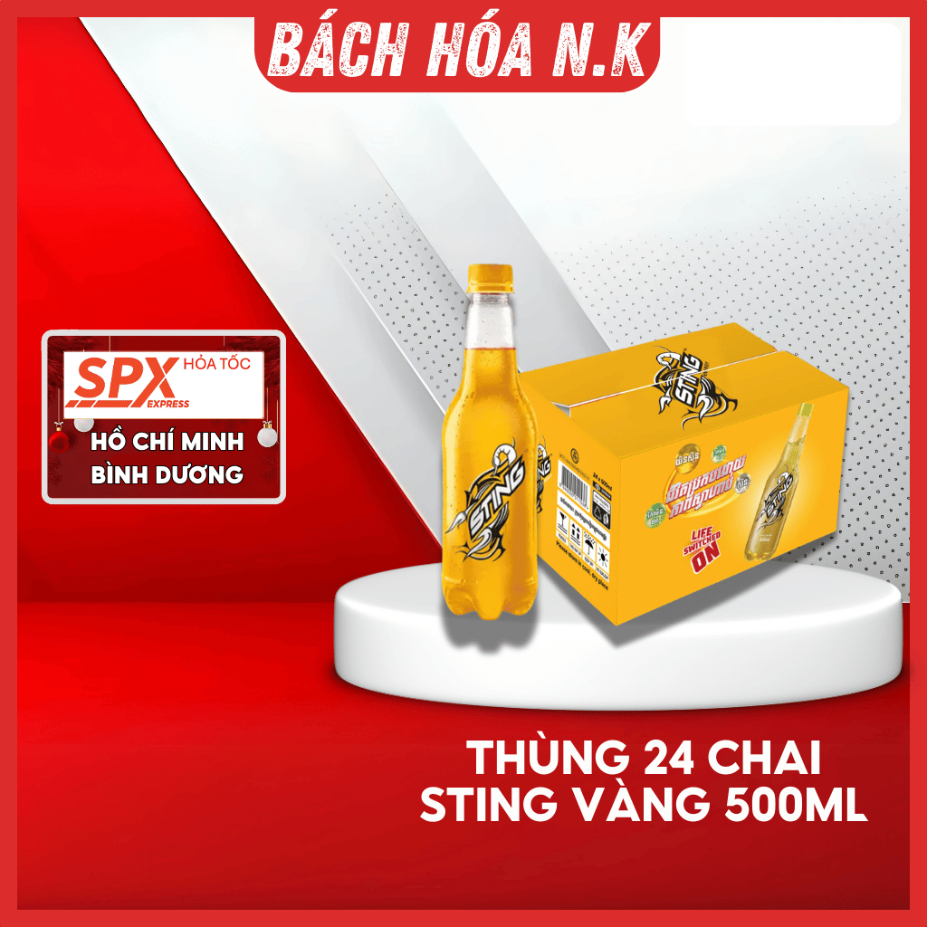 Sting Vàng Chai 500ml - Sting Thái - Sting 500ml - Thùng 24 Chai x 500ml | Shopee Việt Nam