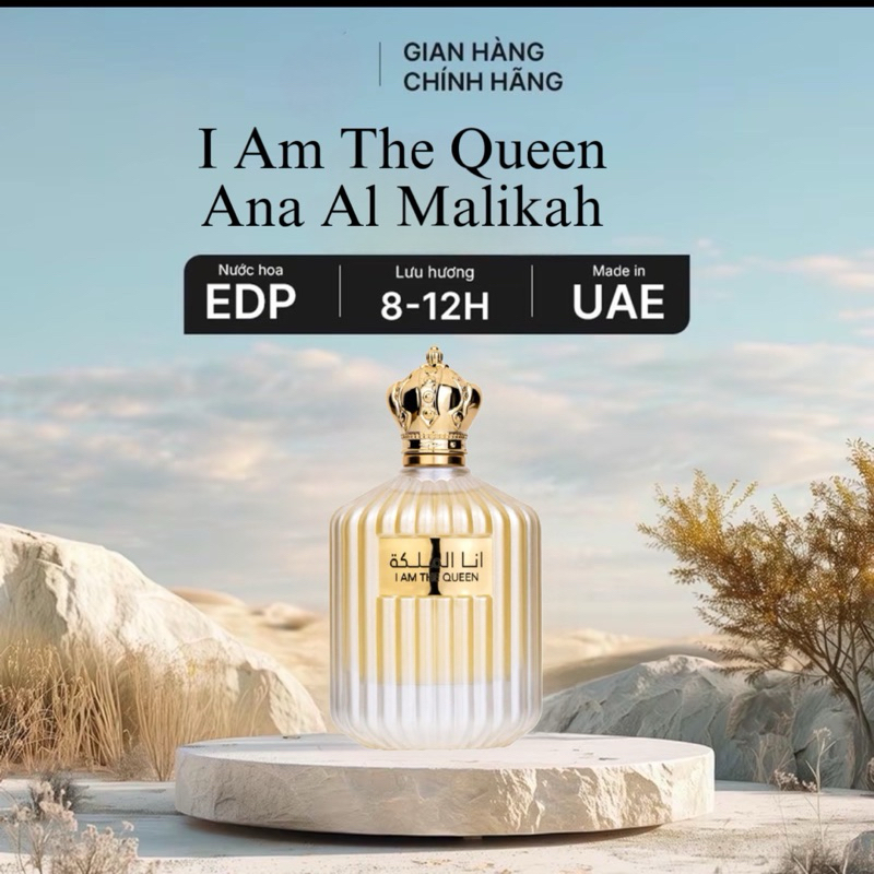 [ Tặng 1 Lăn Mini] Nước Hoa Nữ Cao Cấp Dubai I Am The Queen Ana Al Malikah 100ml fullbox Chính ...