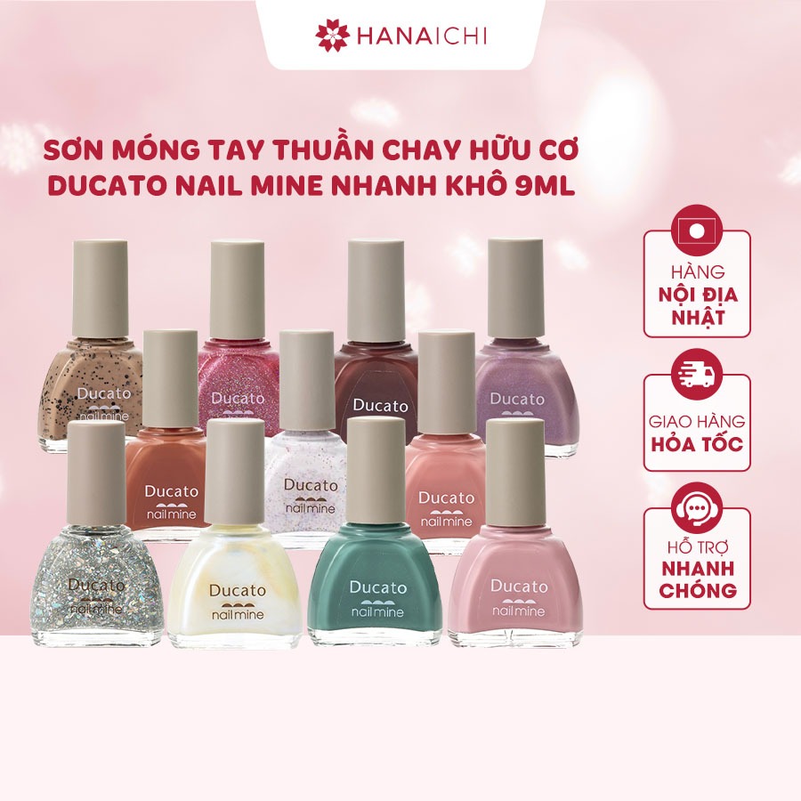 Sơn móng tay thuần chay hữu cơ Ducato Nail Mine bóng nhanh khô 9ml - Nội địa Nhật | Shopee Việt Nam
