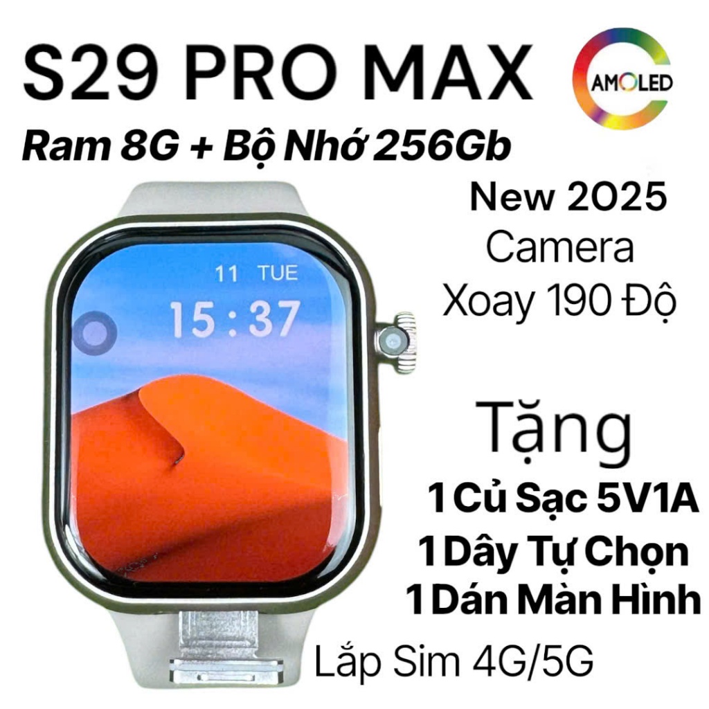 ( Ram8G+256Gb ) Đồng Hồ Lắp Sim S29 Pro Max Nâng cấp mới 2025, Màn ...