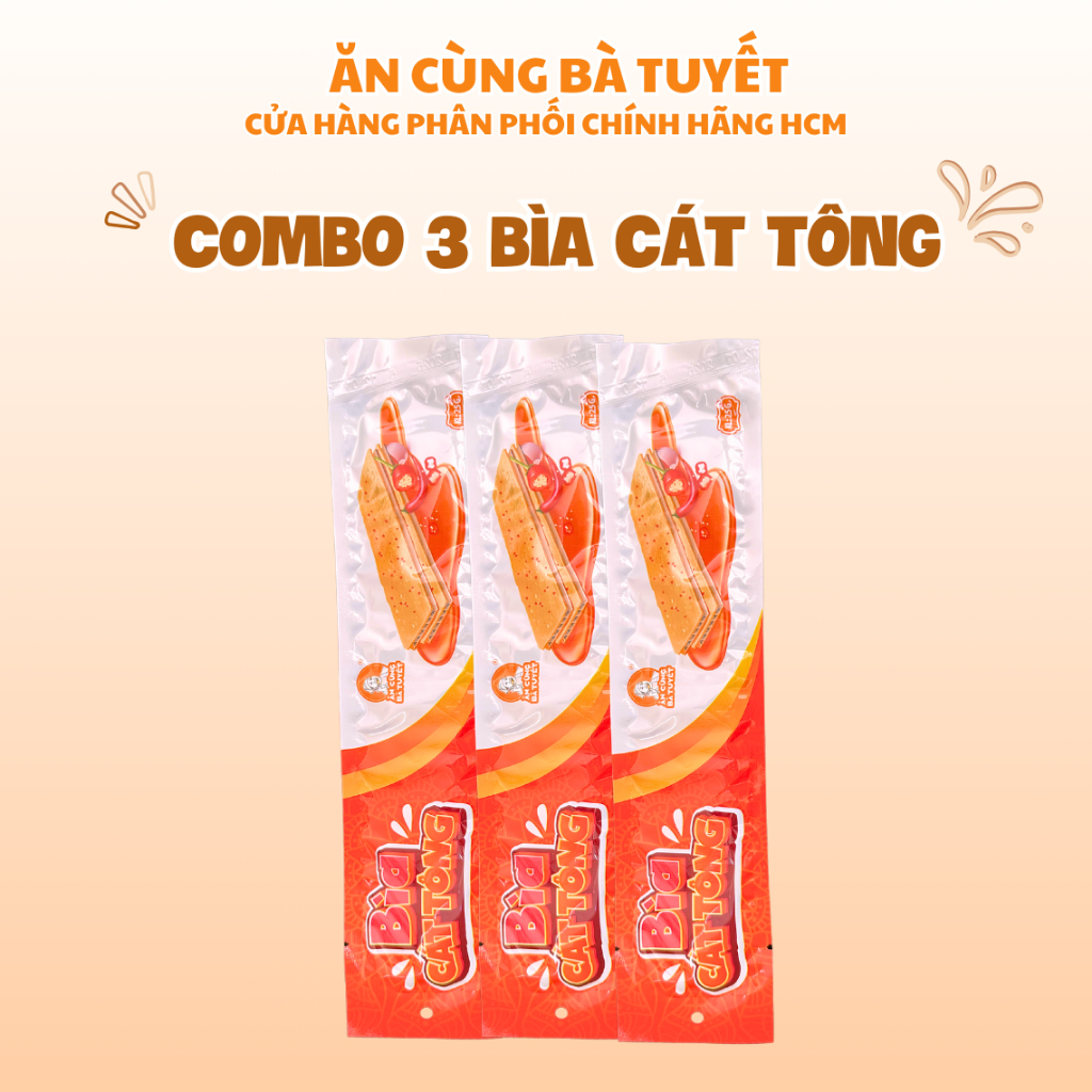 Combo 3 bìa cát tông Ăn cùng Bà Tuyết 25g/gói | Shopee Việt Nam