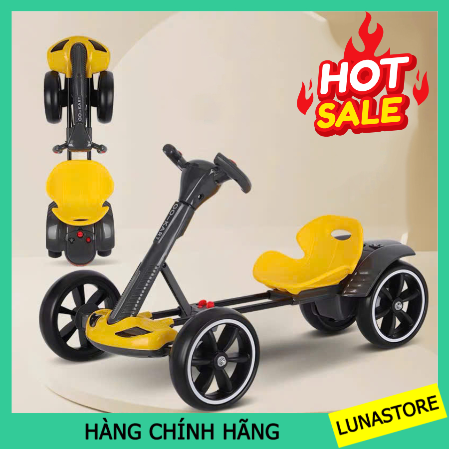 Xe điện trẻ em bốn bánh Go-Kart, Xe điện cho bé gấp gọn Go Kart kiểu ...