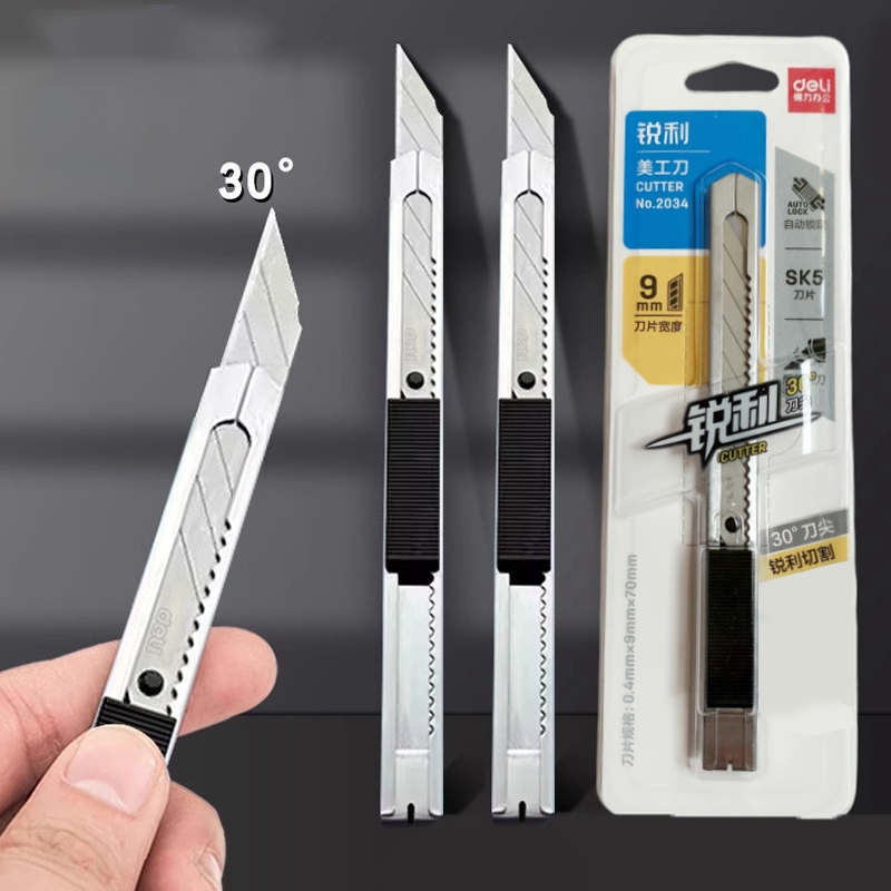 Dao rọc giấy, dao trổ chất liệu INOX chống gỉ Deli 2034 (1 Cái ...