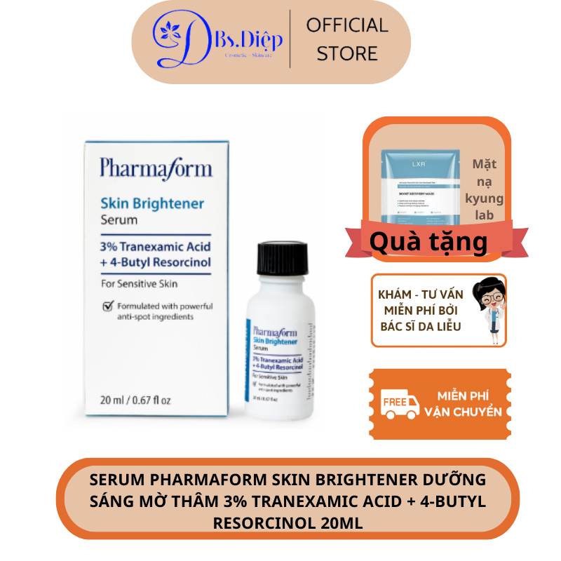 Serum Pharmaform Skin Brightener dưỡng sáng mờ thâm 3% Tranexamic Acid ...
