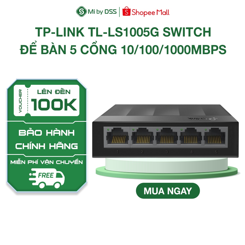 TP-Link TL-LS1005G Switch Để Bàn 5 Cổng 10/100/1000Mbps - Bảo Hành ...