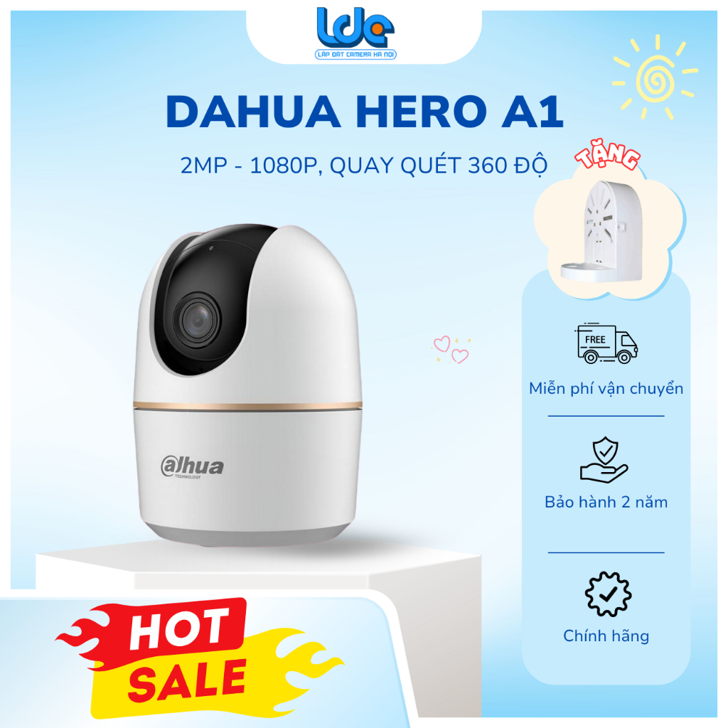 Camera Wifi DAHUA HERO A1 - H3AE 3MP, quay quét 360 độ, có loa mic đàm ...