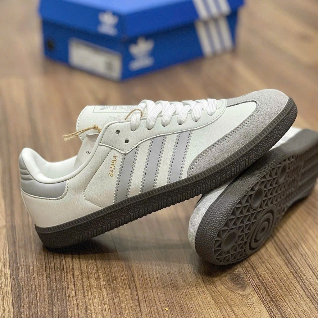 [PiPiSnkr] Giày sneaker cổ thấp Sam.ba OG White Granite JH6479 ( Xám ...