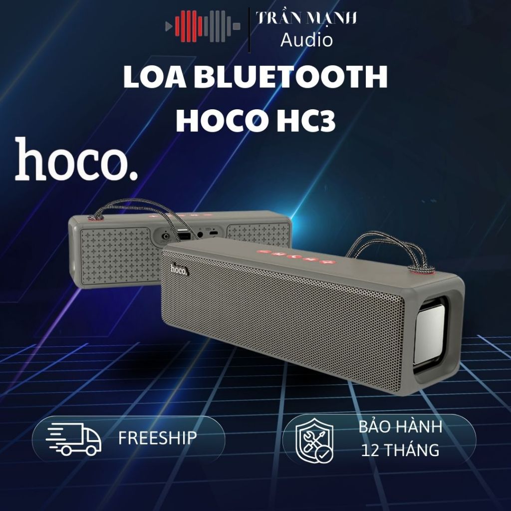 Loa Bluetooth HOCO HC3 V5.0 Âm Thanh Lớn Rõ, Chống Nước IPX4, Pin 2400mAh, Cổng Gắn USB, Thẻ Nhớ ...