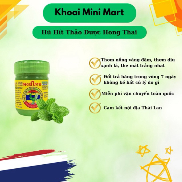 [CHUẨN THÁI] Ống, Lọ Dầu Hít Xoang Thông Mũi Hũ Xanh Herbal Inhalant HONGTHAI / HONG THAI Brand ...