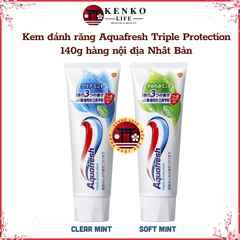 Kem đánh răng Aquafresh Triple Protection 140g hàng nội địa Nhât Bản | Shopee Việt Nam