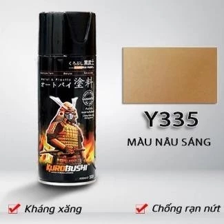 Sơn xịt màu nâu sáng Y335 samurai | Shopee Việt Nam