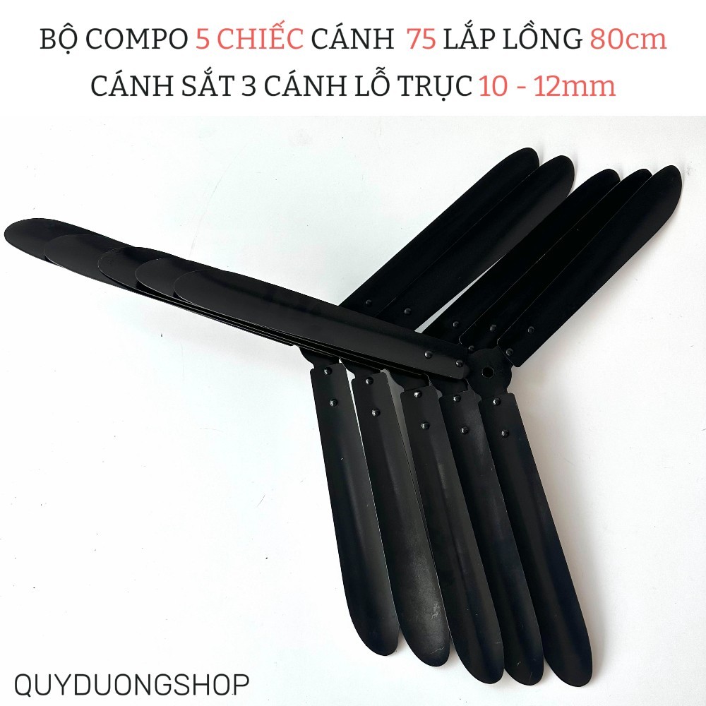 Compo 5 chiếc cánh sắt 75 lắp lồng 80 lỗ trục 10 - 12mm cho động cơ máy giặt cửa trên | Shopee ...
