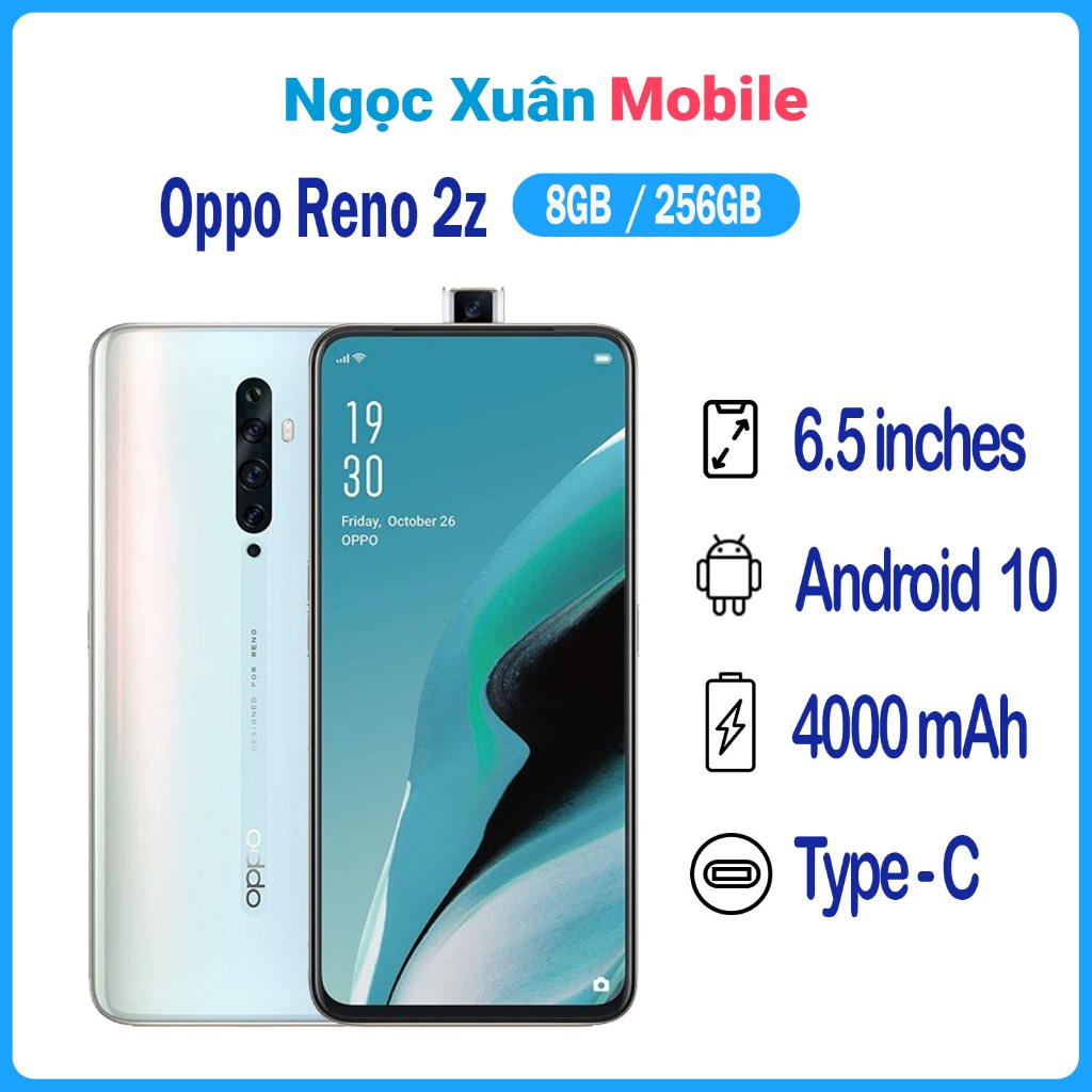 Điện thoại Oppo Reno 2z Camera thụt thò, Ram 8GB dung lượng 256GB máy zin đẹp keng, Pin 5000mAh ...