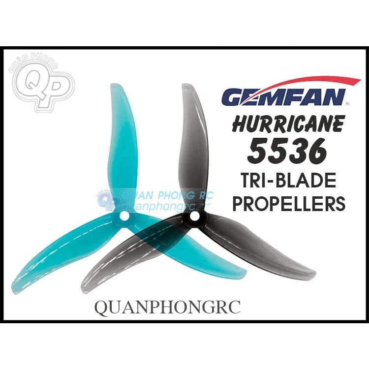 2 Cặp Cánh 3 Lá GEMFAN 5 inch Hurricane 5536 3-Blade Propellers (4 Pcs ...