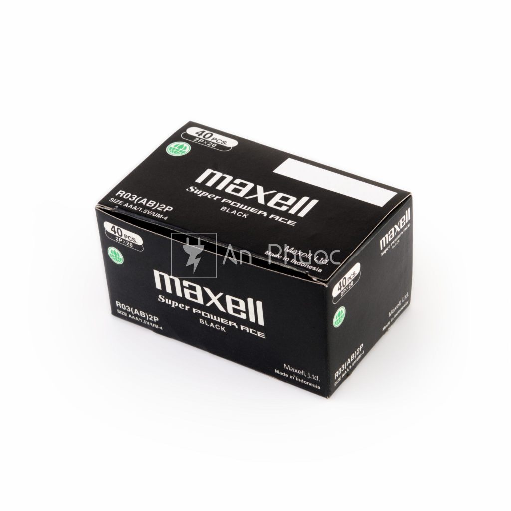 Pin tiểu đũa AAA Maxell Super R03(AB)2P (size nhỏ, hộp 40 viên ...