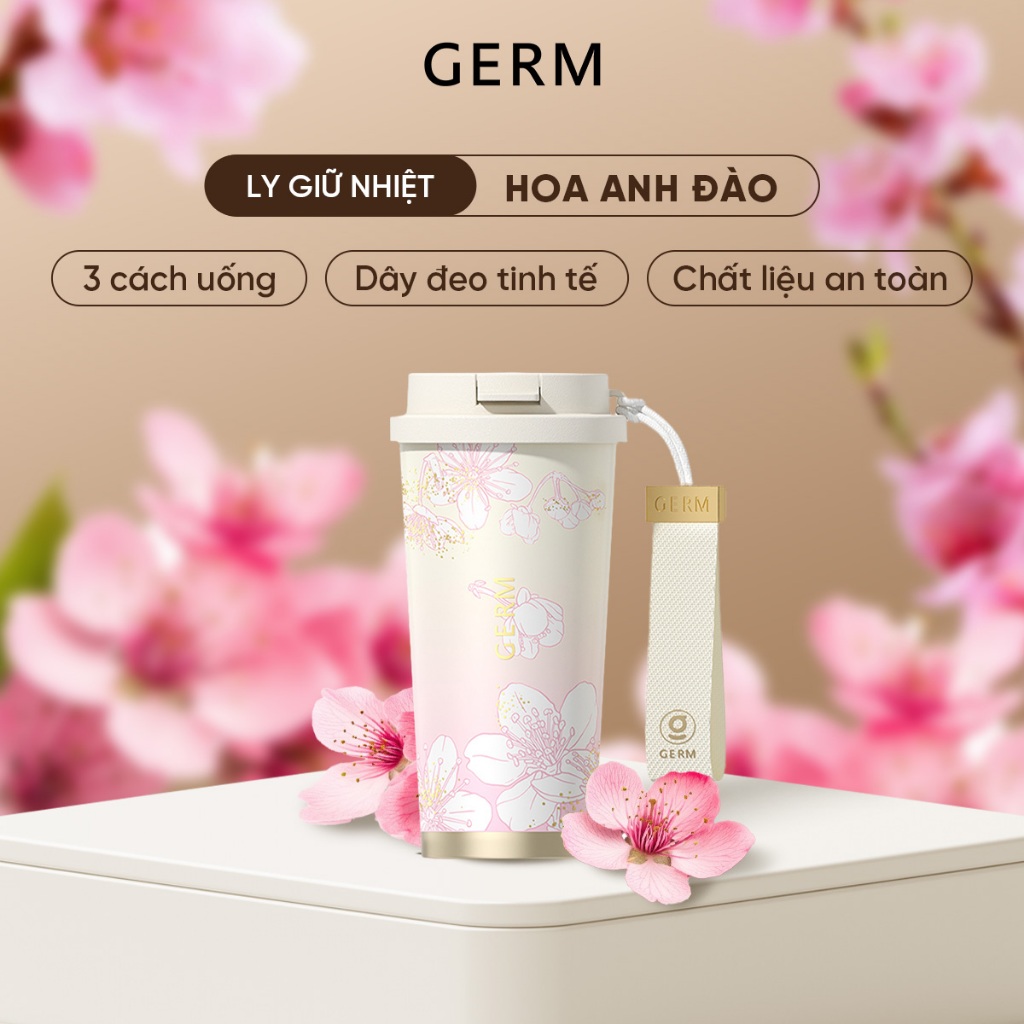 Ly Giữ Nhiệt GERM Hoa Anh Đào 500ml - Inox 316 - Quà Tặng Cao Cấp - Quà Sinh Nhật - GE-24SS-DB77 ...