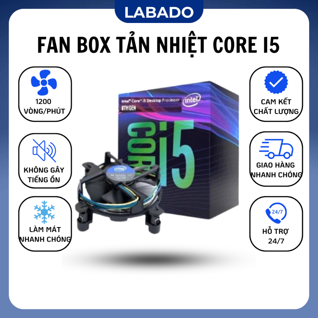 Fan box CPU - Quạt chip box Cao Cấp socket 775/1155/1150 - LABADO I5 | Shopee Việt Nam