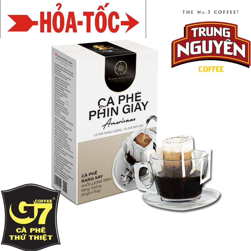 Cafe Phin Giấy Trung Nguyên Legend Americano Hộp 10 Túi Phin Lọc ...