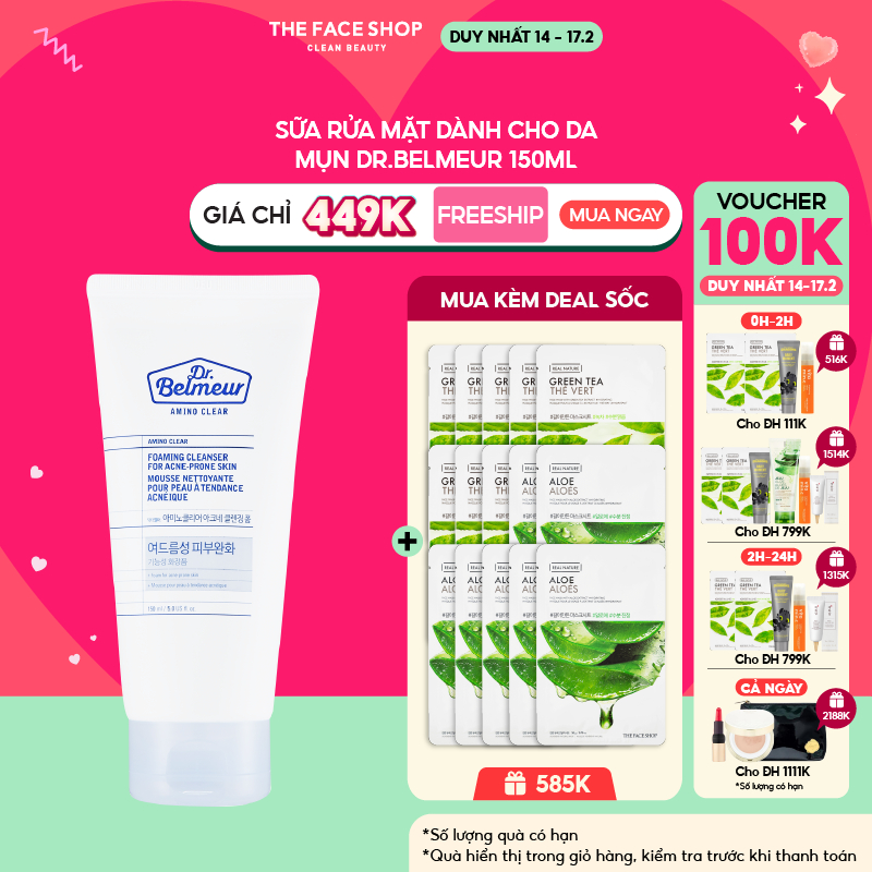 [NGÀY CUỐI SĂN SALE] Sữa Rửa Mặt Dành Cho Da Mụn THE FACE SHOP DR ...