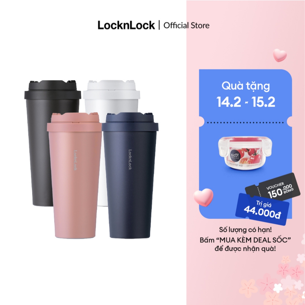 Bình giữ nhiệt Lock&Lock Energetic one-touch thép không gỉ 316L 550ml và 400ml - LHC3249 (4 màu ...