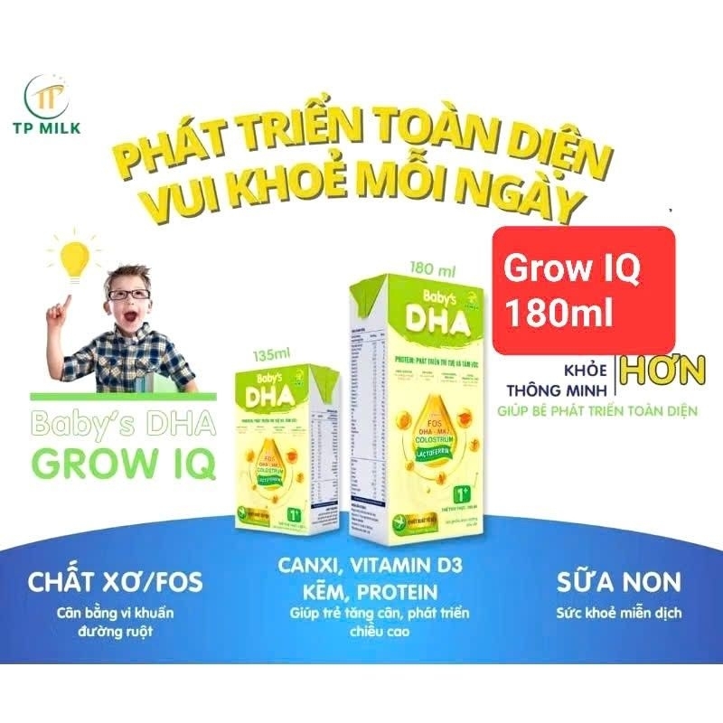 Thùng 48 hộp 180ml Sữa pha sẵn Baby's DHA Grow IQ | Shopee Việt Nam