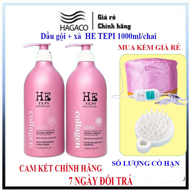 Dầu Gội HE TEPI phục hồi hư tổn, ngăn gàu, kiềm dầu, dầu gội collagen ...