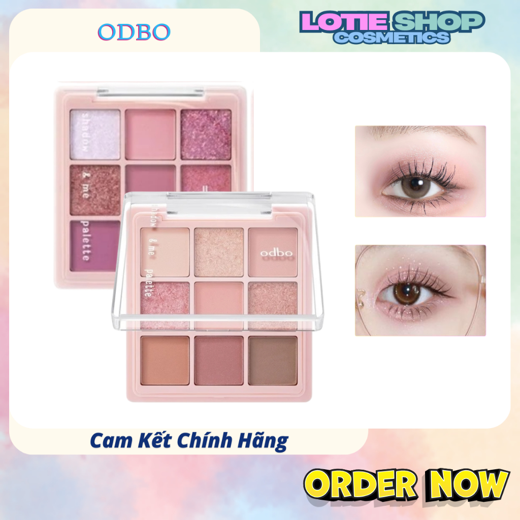 [ODBO] Bảng Phấn Mắt Odbo 9 Ô Shadow & Me Vỏ Hồng Palette Odbo Cosmetics OD2014 | Shopee Việt Nam