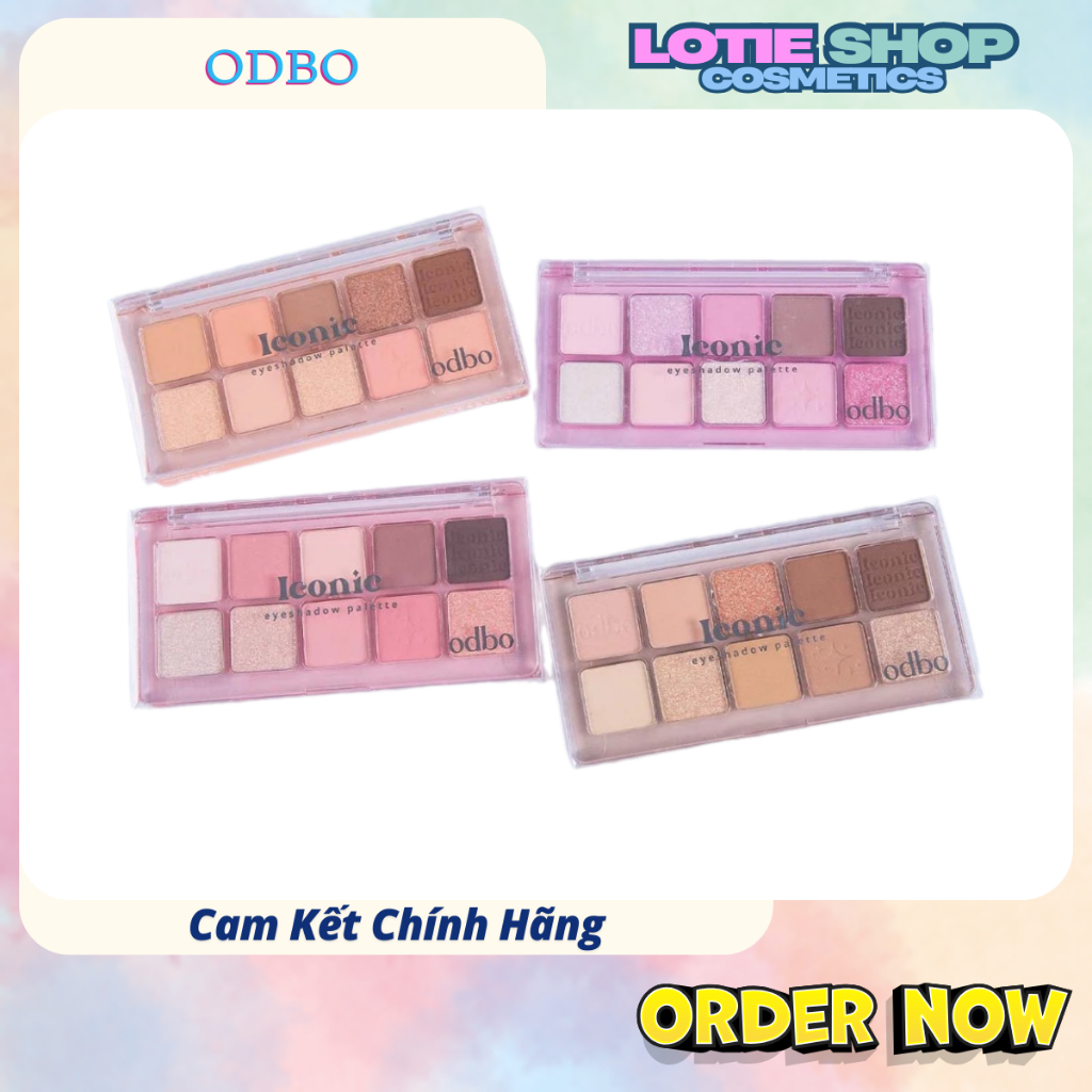 Bảng Mắt Odbo Iconic Eyeshadow Palette 10 Ô Chất Phấn Mềm Mịn, Bám Màu Tốt, Lâu Trôi OD2029 ...
