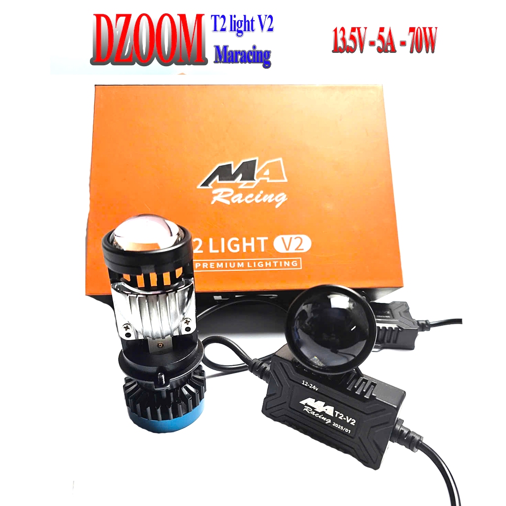 Đèn pha Led bi cầu mini T2 Light V2 2025 là bản nâng cấp của T2 kính ...