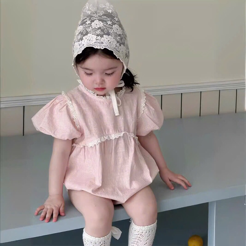 [ Nozi] Bodysuit hồng tay bồng cho bé iu 5-14kg | Shopee Việt Nam