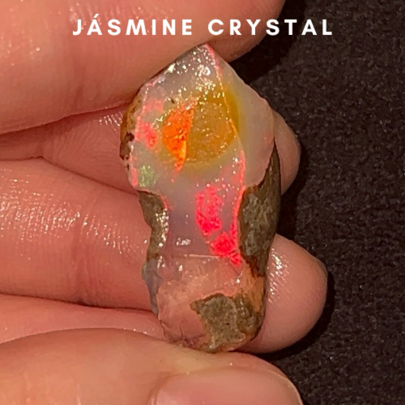Đá OPAL Thô Jásmine Crystal Sưu Tầm Đậm Ánh Lửa Đỏ Hỗ Trợ Phong Thuỷ Tốt (1 viên duy nhất như ...