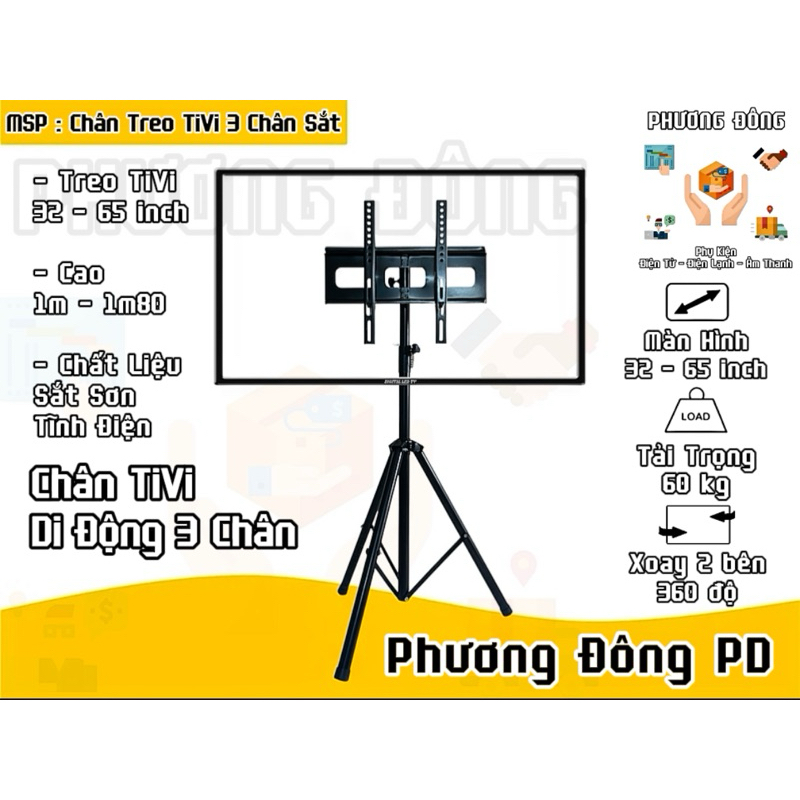 Chân Treo TiVi Di Động - Chân Treo TiVi 3 Chân - Chân TiVi Đứng - Chân Treo TiVi Thép Sơn Tĩnh ...