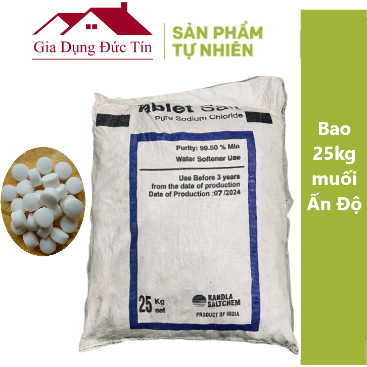 [Bao 25KG] Muối Viên Ấn Độ Hoàn Nguyên Hạt Dùng Cho Cột Lọc Nước Và Máy Rửa Bát | Shopee Việt Nam