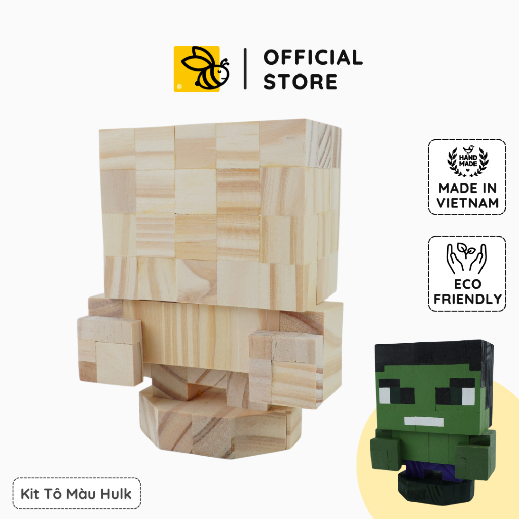 Kit Tô Màu Mô Hình Gỗ Hulk (DIY) | Shopee Việt Nam