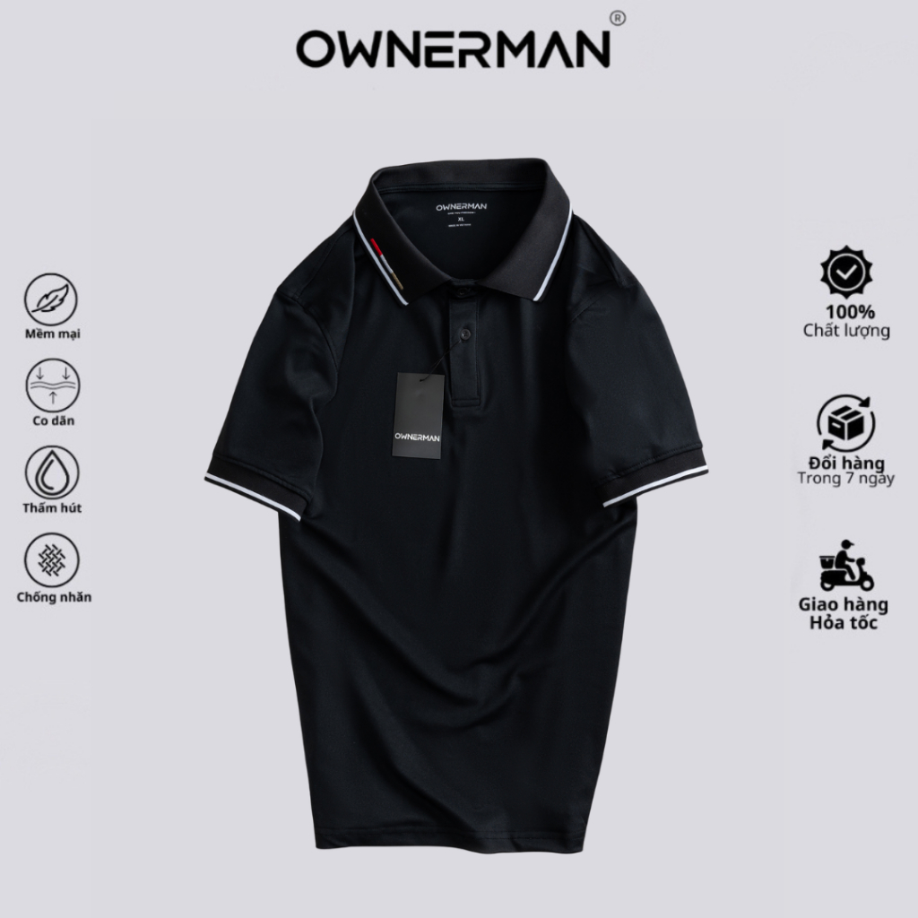Áo polo nam OWNERMAN M4 áo phông thun polo nam áo cộc tay vải cotton ...
