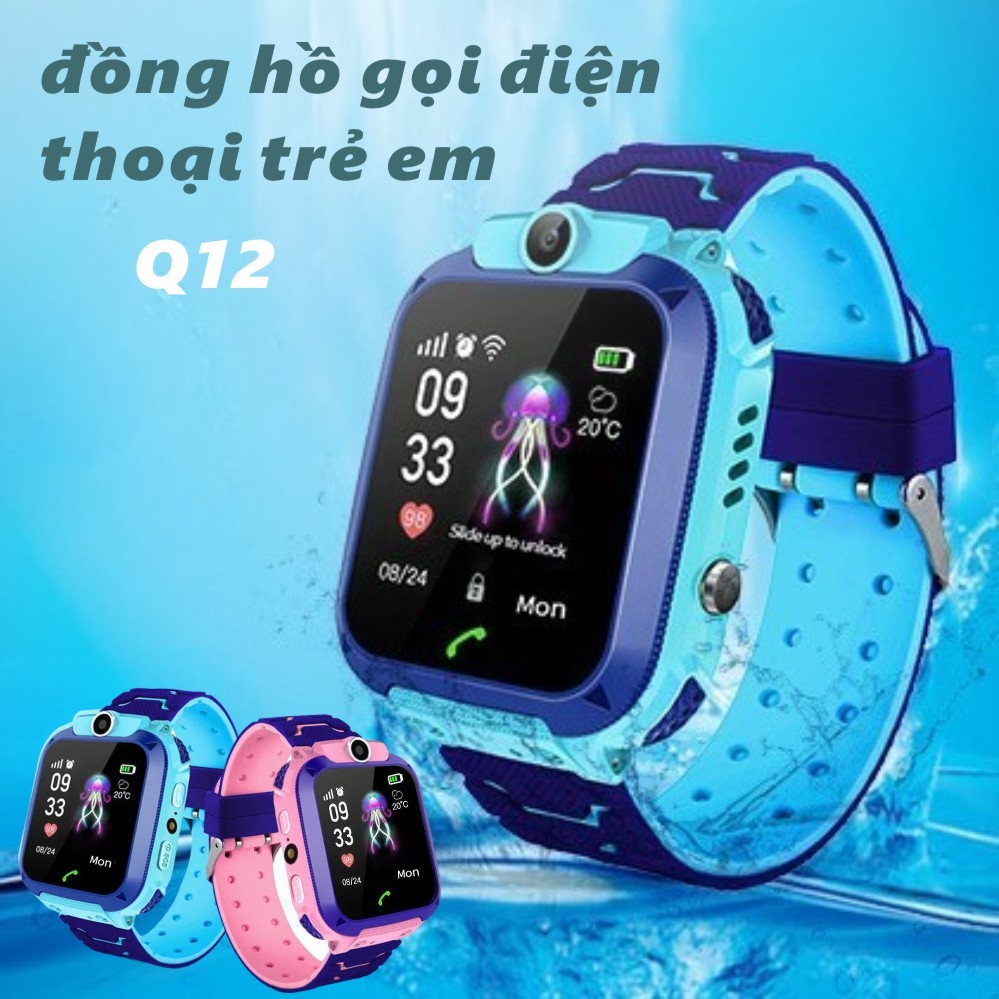 đồng hồ gọi điện thoại trẻ em Q12,đồng hồ thông minh trẻ em,đồng hồ lắp sim nghe gọi 1.44 inch ...