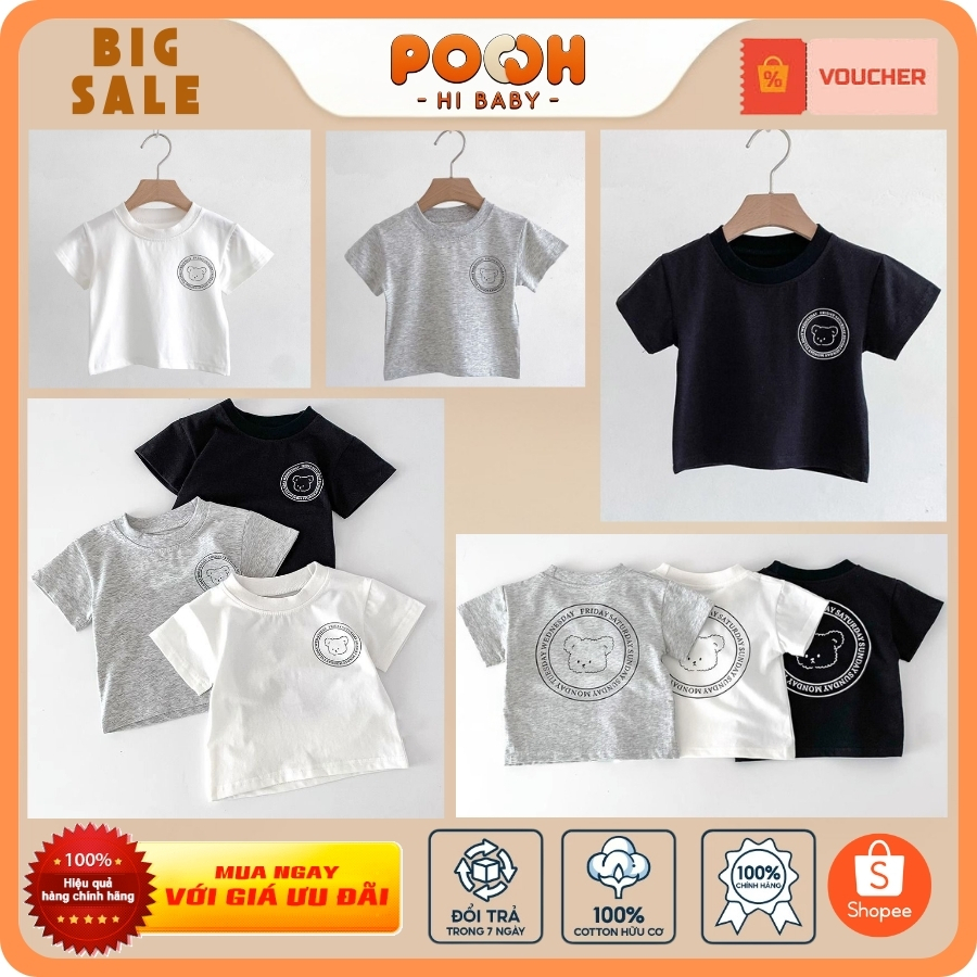 {Thông Dụng} (8-27kg) Áo Cotton 100% In Gấu FRIDAY | Thoáng Mát, Mềm Mại, Thích Hợp Mặc Mùa Hè ...