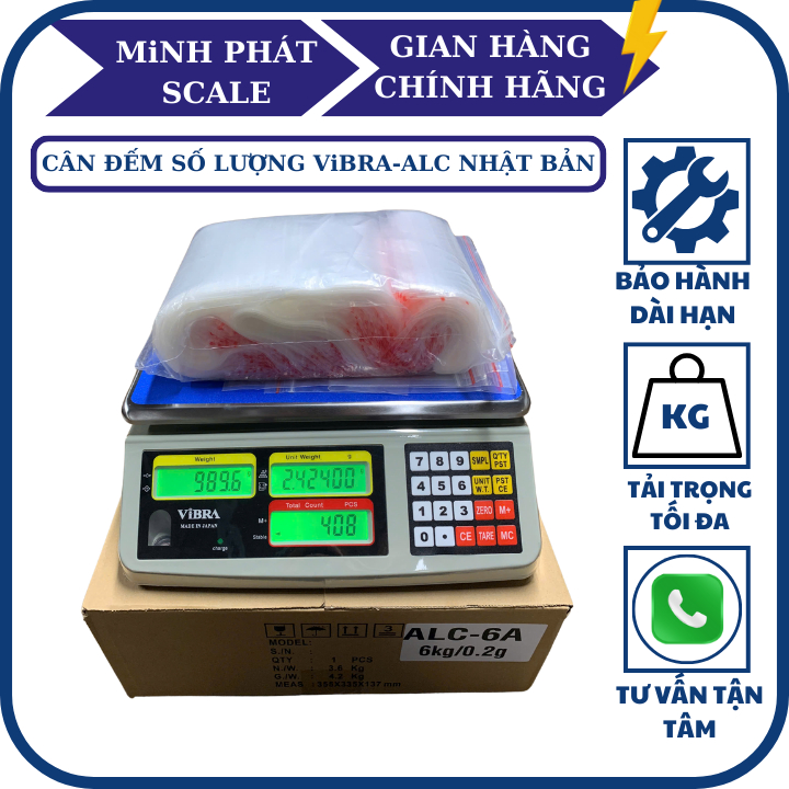 Cân điện tử đếm số lượng nhật bản ViBRA ALC Chính xác cao kg 6kg 15kg 30kg. Cân Bảo Hành 2 Năm ...
