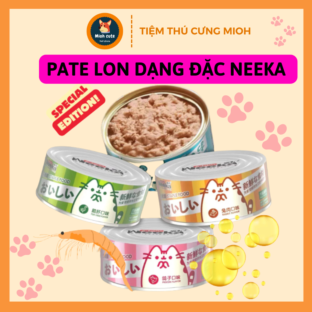 Pate Lon Neeka Pate Thú cưng Dạng Đặc 85g, Hỗ trợ tiêu hóa | Shopee ...