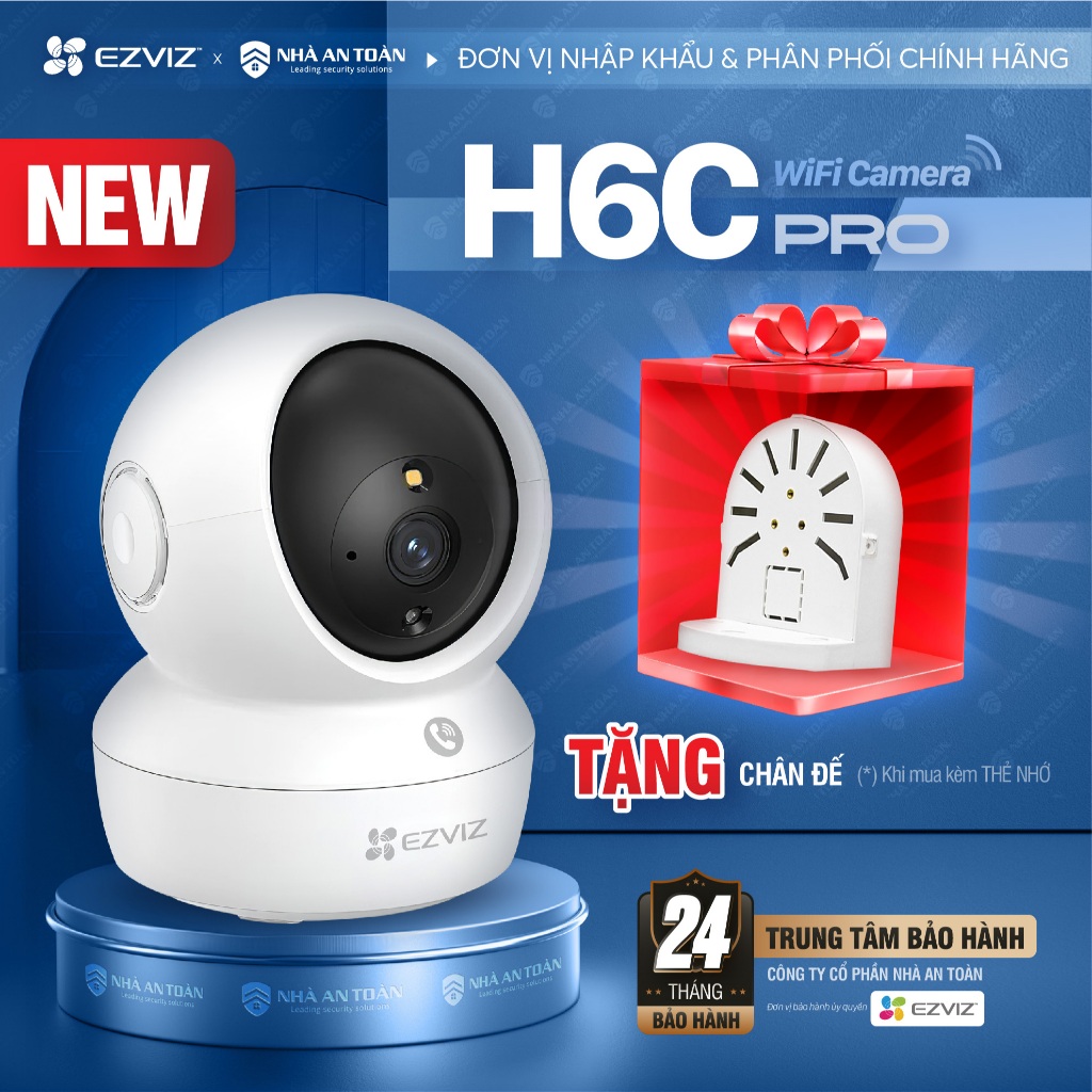 Camera Wifi EZVIZ Trong Nhà H6C Pro 2MP/ 3MP / 4MP/ 5MP Thoại 2 Chiều, Quay 360 Độ, Có Màu, AI ...
