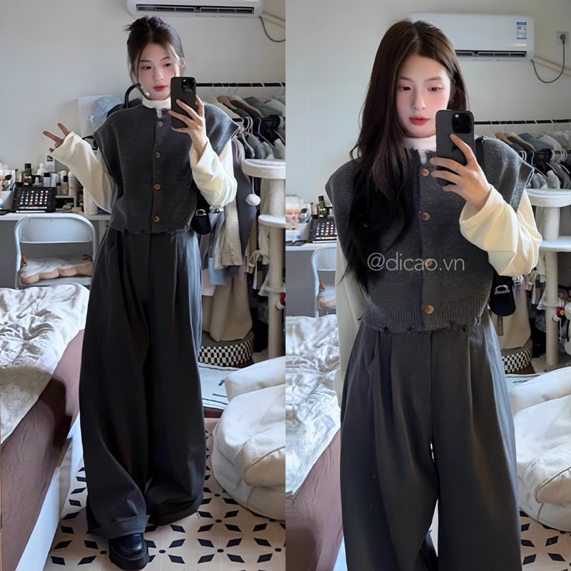 TÁCH LẺ SET ÁO CỔ LỌ GILE LEN QUẦN TÂY [ Hàng Có Sẵn ] | Shopee Việt Nam