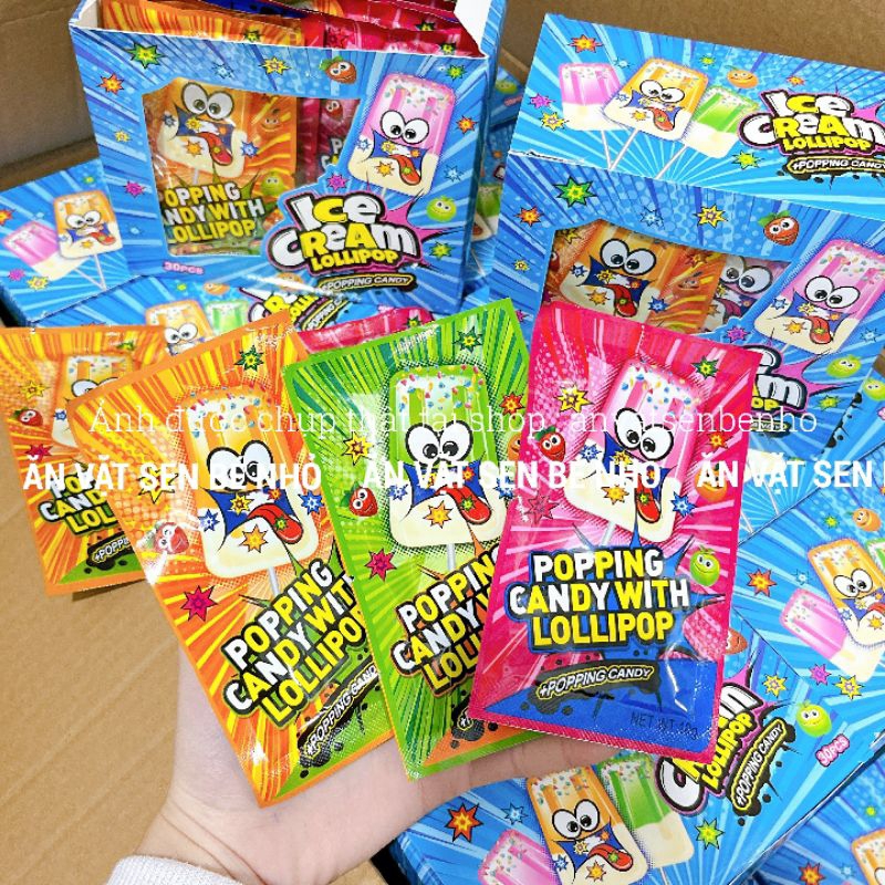 Combo Kẹo Mút Trái Cây Que Kem Mix Kẹo Nổ 2in1 Popping Candy (Gói 10g ...