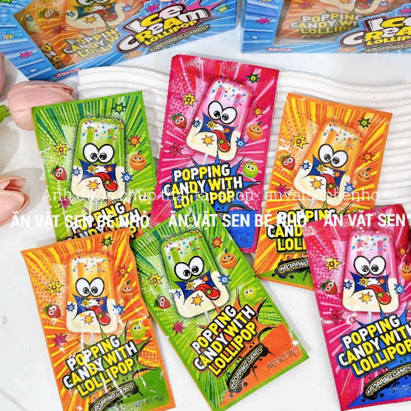 [COMBO 5 CHIẾC] Kẹo Mút Trái Cây Que Kem Mix Kẹo Nổ 2in1 Popping Candy ...