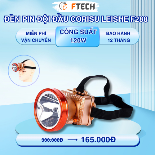 Đèn Pin Đội Đầu Corisu Leishe F288 120W Siêu Sáng Chiếu Xa 300m, Chống ...