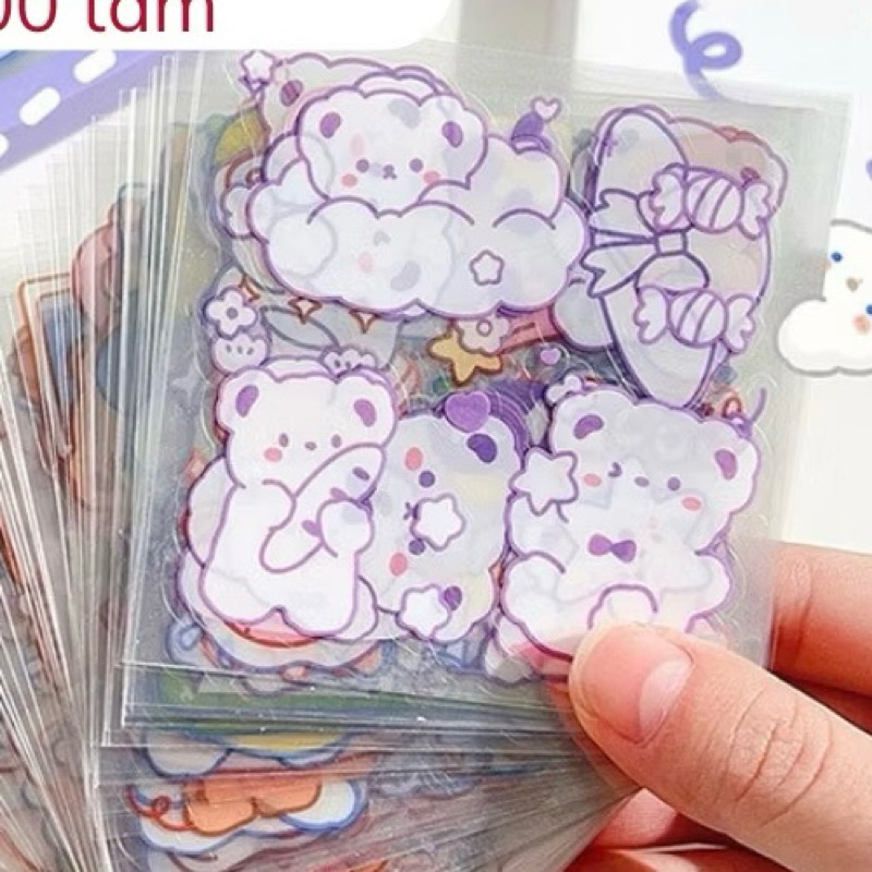 [GIFT] 1 Tấm sticker 8x8cm ngẫu nhiên, gồm nhiều hình, có thể dán được ...