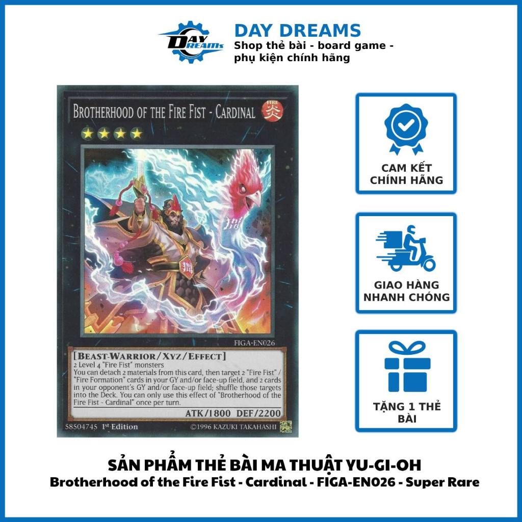 THẺ BÀI YUGIOH CHÍNH HÃNG: Brotherhood of the Fire Fist - Cardinal ...